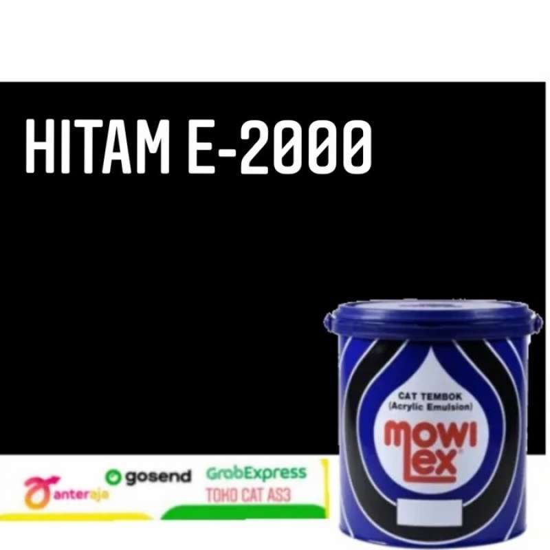 Promo Cat Tembok Mowilex Emulsion Hitam E-2000 2,5 Ltr Diskon 17% di ...
