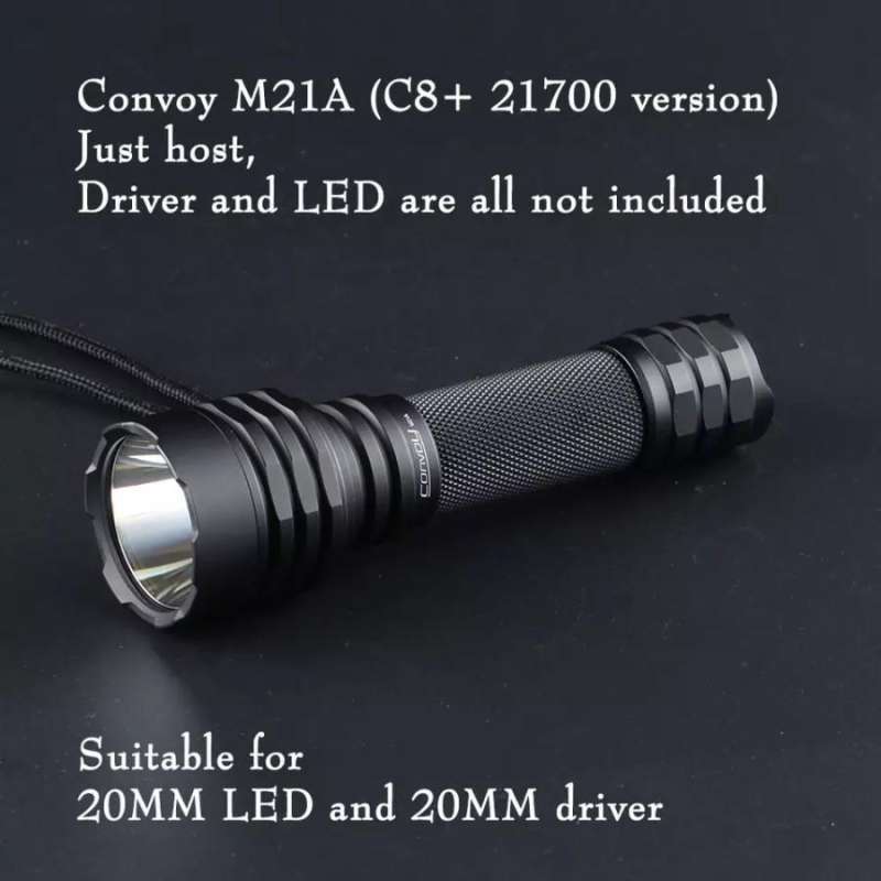 Jual CONVOY M21A HOST BODY SENTER LED C8+ 21700 BLACK HITAM di Seller ...