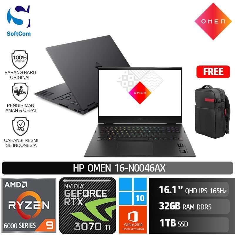 Jual Hp Omen 16 N0046ax Laptop Gaming [amd Ryzen 9-6900hx/32gb/1tb Ssd ...