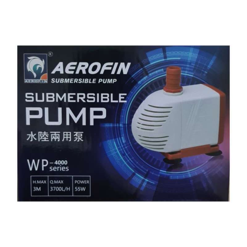 Promo Aerofin Waterpump Pompa Air Celup Akuarium Wp-4000 Wp4000 3700L/H ...