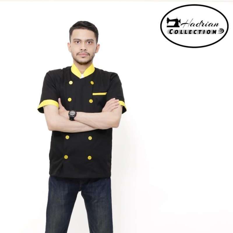 Jual Baju Koki Baju Chef ,uniform Chef Profesional,seragam Chef - Xl ...