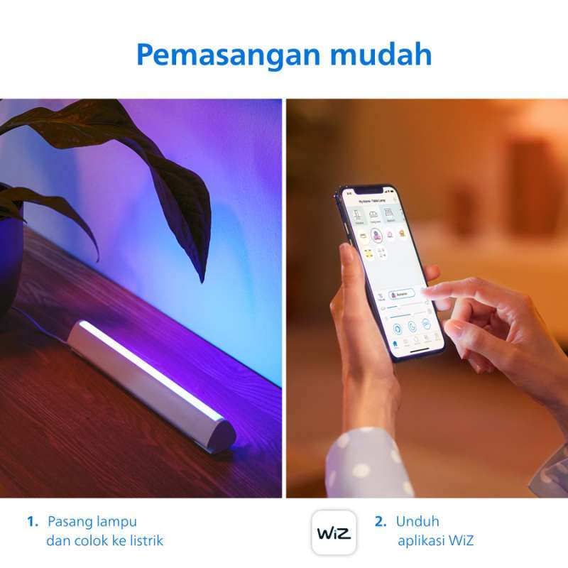Promo Philips Smart WiFi Bar Linear Dual 6+6W Tunable Color Diskon 34% ...
