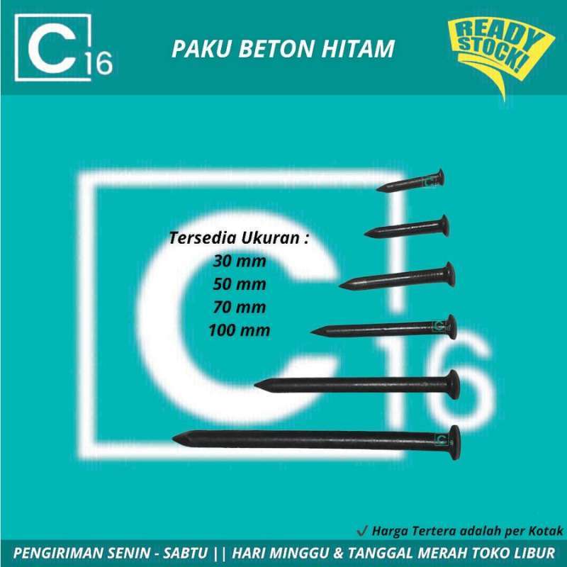 Jual Paku Beton Hitam 3,5,7,10 Cm /paku Tembok Beton Hitam [harga Perkotak] - 10cm (viper) Di ...