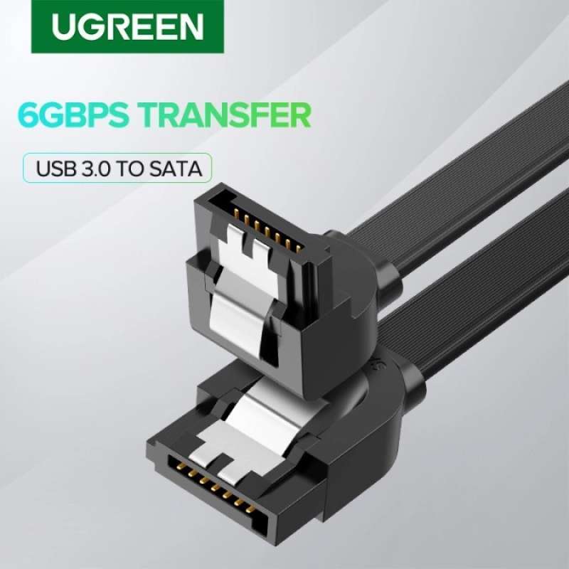 Promo UGREEN Kabel Data SATA III to HDD SSD Straight Right-Angle Diskon ...
