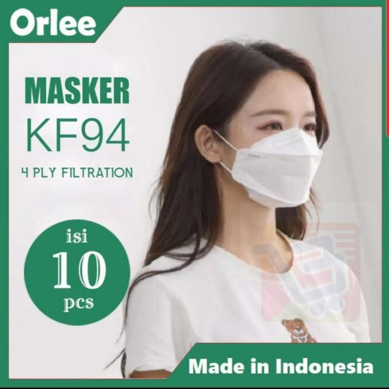 Jual Masker Kf94 4 ply Emboss ORLEE evo 3D Kemenkes isi 10 pcs di Seller Keenan store 12 ...