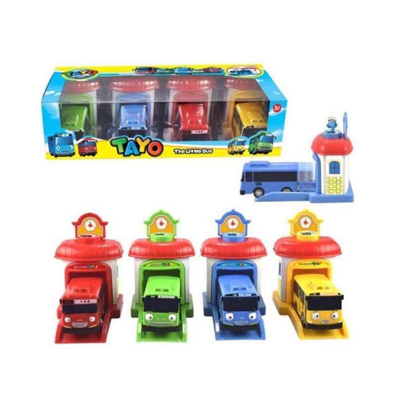 Jual Tayo The Little Bus Tayo Garasi Mainan Mobil [4 pcs] di Seller DF ...