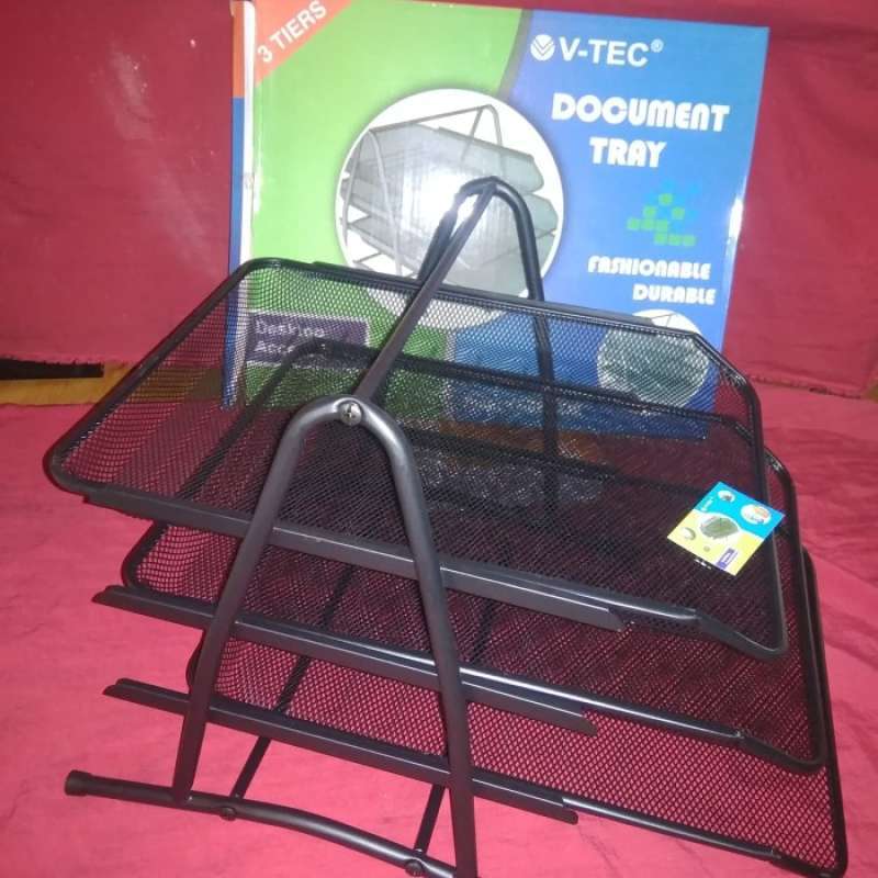 Promo V - Tec .Tray Rak Tempat Document Dan Berkas 3 Susun Diskon 8% di ...