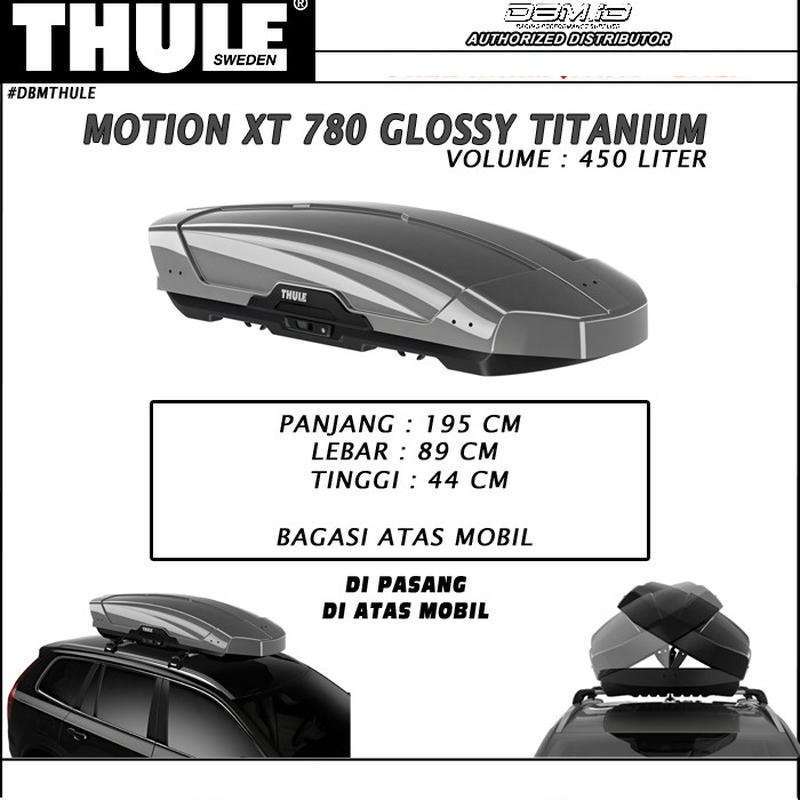 Jual THULE Roof Box Motion XT Large 780 Glossy Titanium Bagasi Atas ...