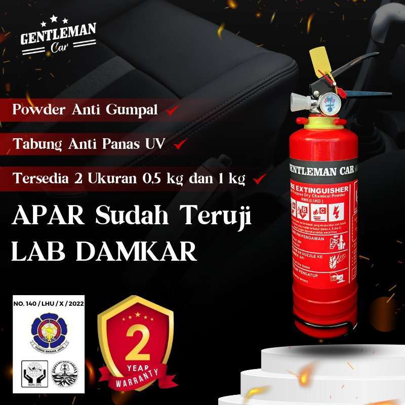 Promo Apar Mobil 0.5kg & 1kg Gentleman Car Tabung Pemadam Racun Api ...