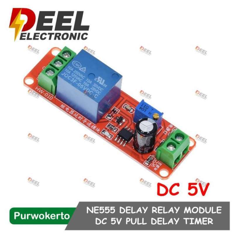 Jual DELAY RELAY MODUL NE555 5VDC PULL RELAY TIMER MODUL NE555 DC 5V di ...