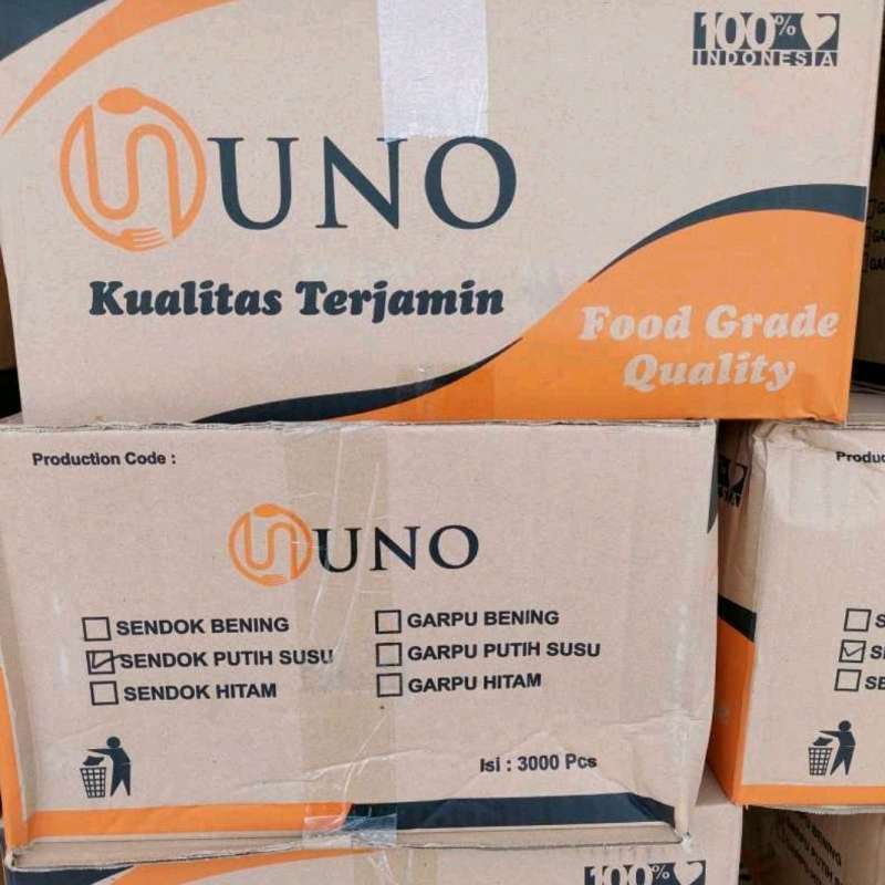 Jual 1 Dus isi 120 pack (@25pcs) / 3000 pcs sendok makan panjang Bening ...