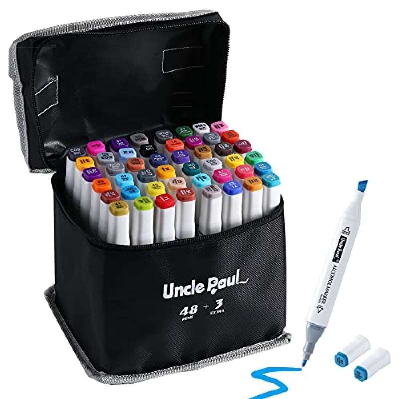 Jual 48 Colors Dual Brush Art Markers - Alcohol Based Marker with ...
