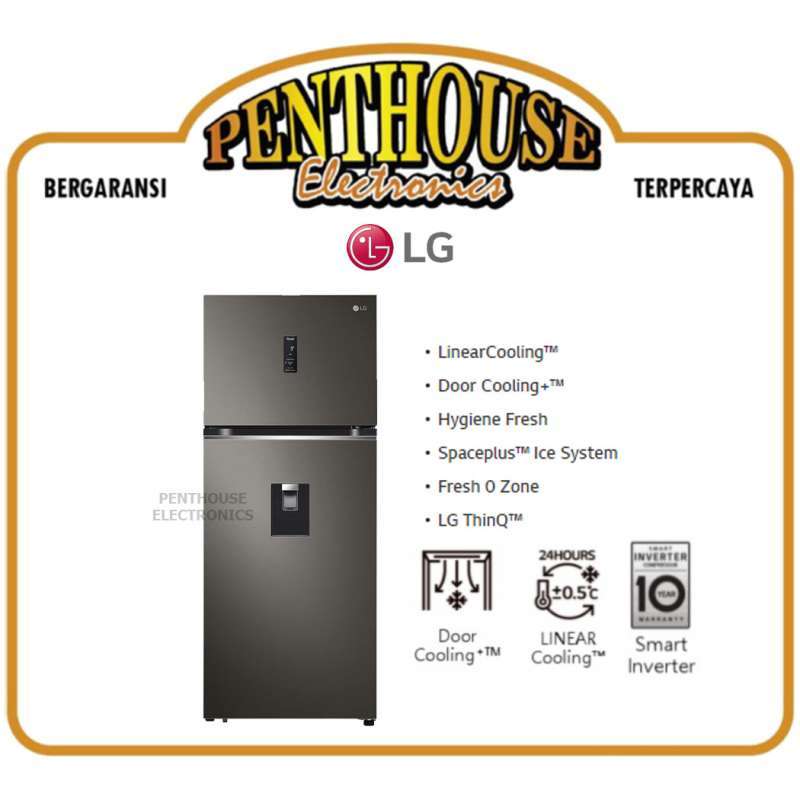 Jual LG Kulkas 2 Pintu Inverter GN-F392PXAK w/ Ice Maker and Dispenser ...