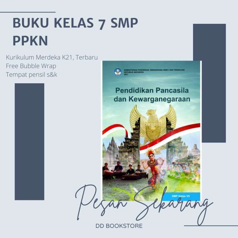 Promo Buku PKN kelas 7 SMP / MTS Dikbud Kurikulum Merdeka K21 Diskon 4% ...