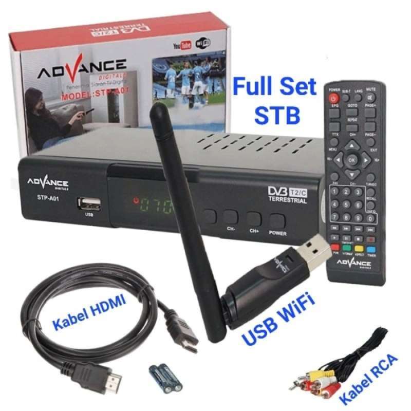 Jual Advance STB Set Top Box TV Digital Receiver Penerima Siaran Full ...