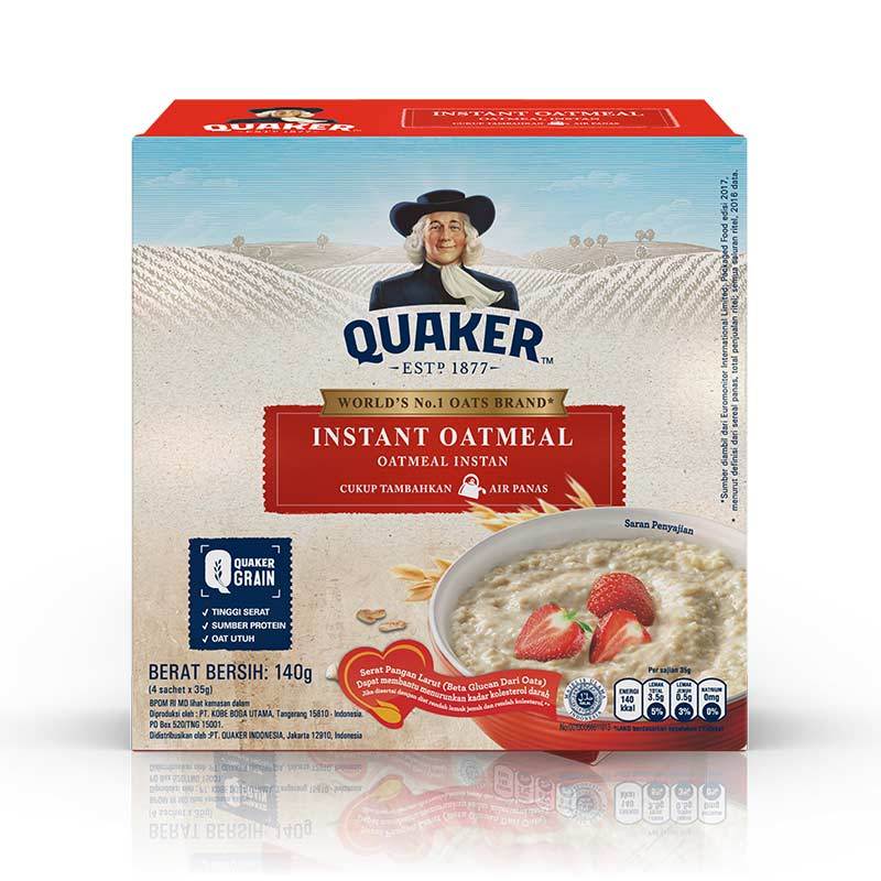 Jual Quaker Instant Oatmeal [140 g/ Kemasan Box] di Seller Quaker Store ...