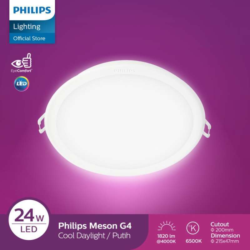 Jual Philips Downlight - 59471 Meson 200 24w 65k Wh Recessed Led Putih ...