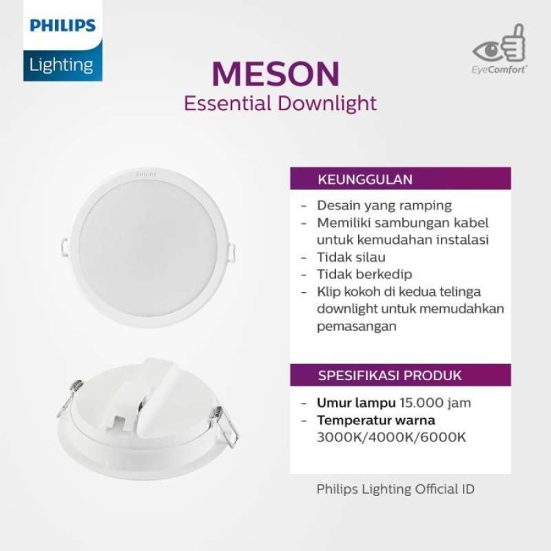 Jual Philips Downlight - 59471 Meson 200 24w 65k Wh Recessed Led Putih ...