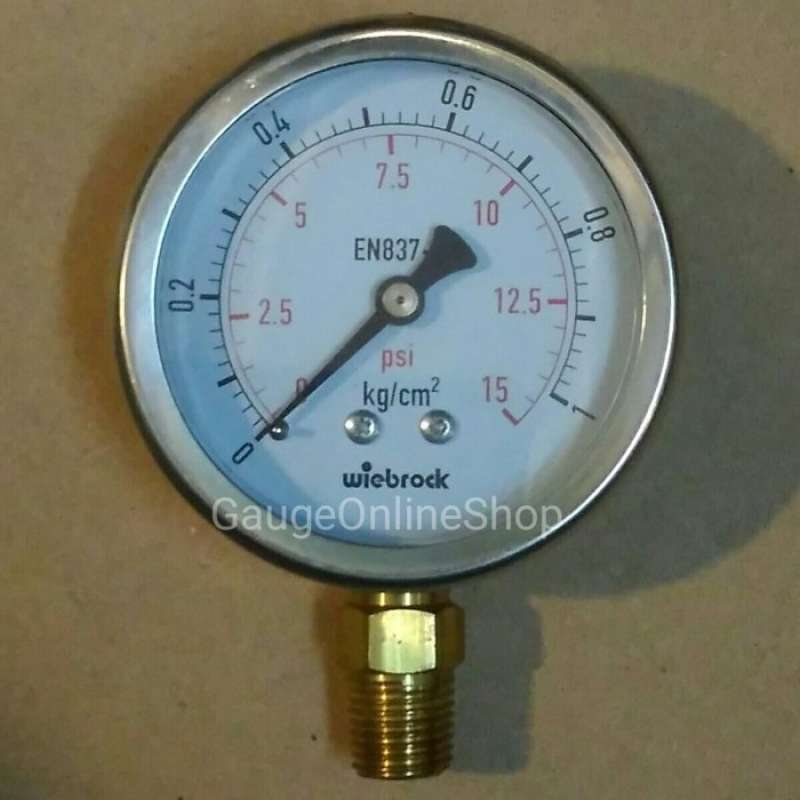 Jual Pressure Gauge Model Raket 2 1/2 x 1 kg/cm2 SS Brass Wiebrock - Multicolor di Seller ...