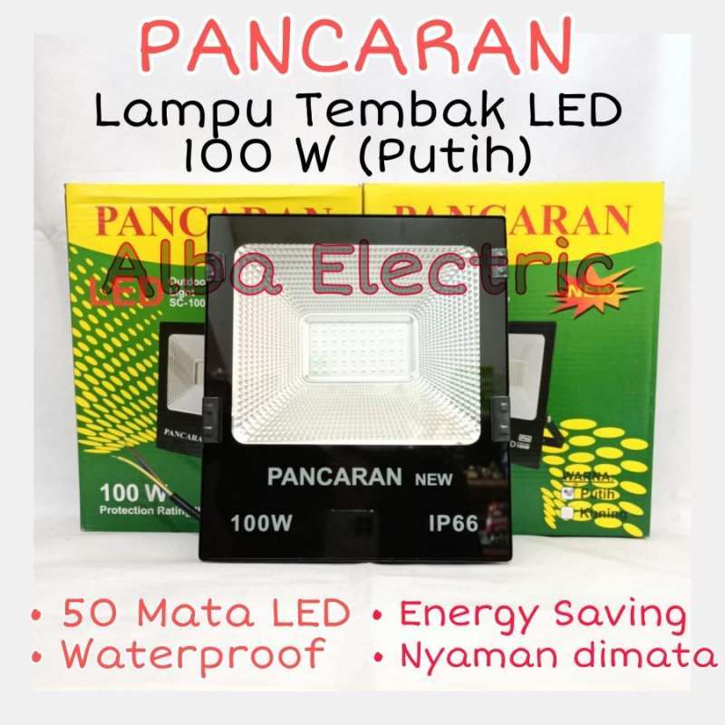 Jual Lampu Tembak Sorot Led 100 Watt Putih Kuning Pancaran Floodlight 100w Di Seller Albasia ...