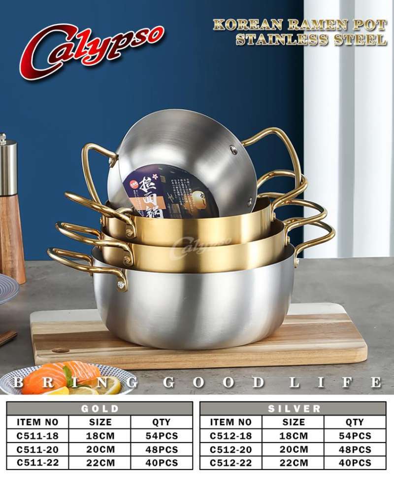 Jual Calypso Panci Ramyeon Korean Ramen Pot Gagang 2 Emas Gold C511 Di ...