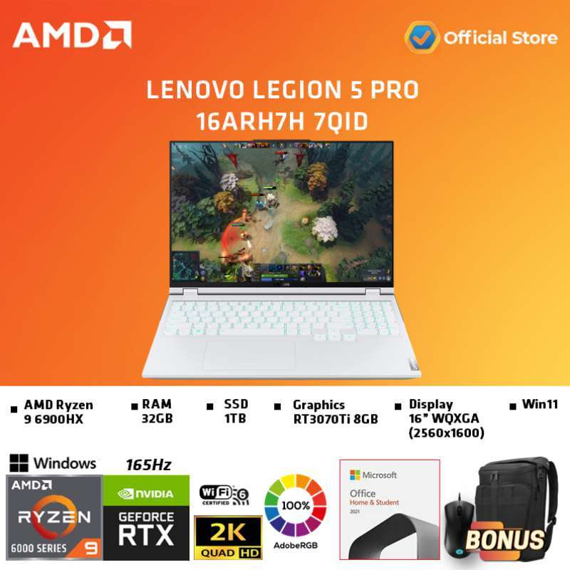Jual LENOVO LEGION 5 PRO 16 7QID | RYZEN 9 6900HX 32GB 1TBSSD RTX3070TI ...