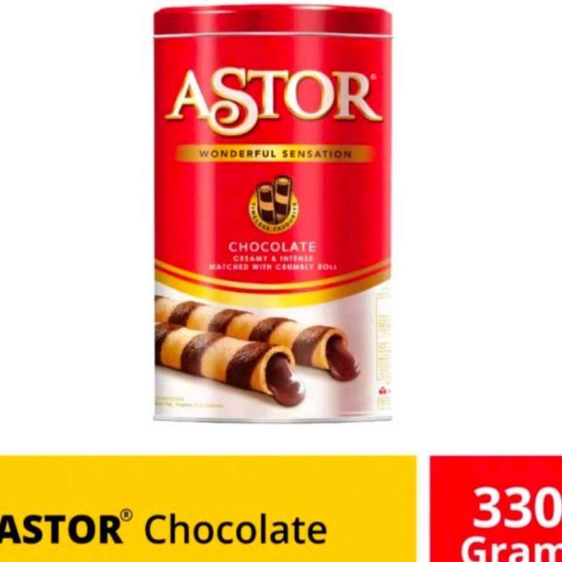 Jual Astor Chocolate Wafer Stick Kaleng 330 Gram di Seller vicshoes ...
