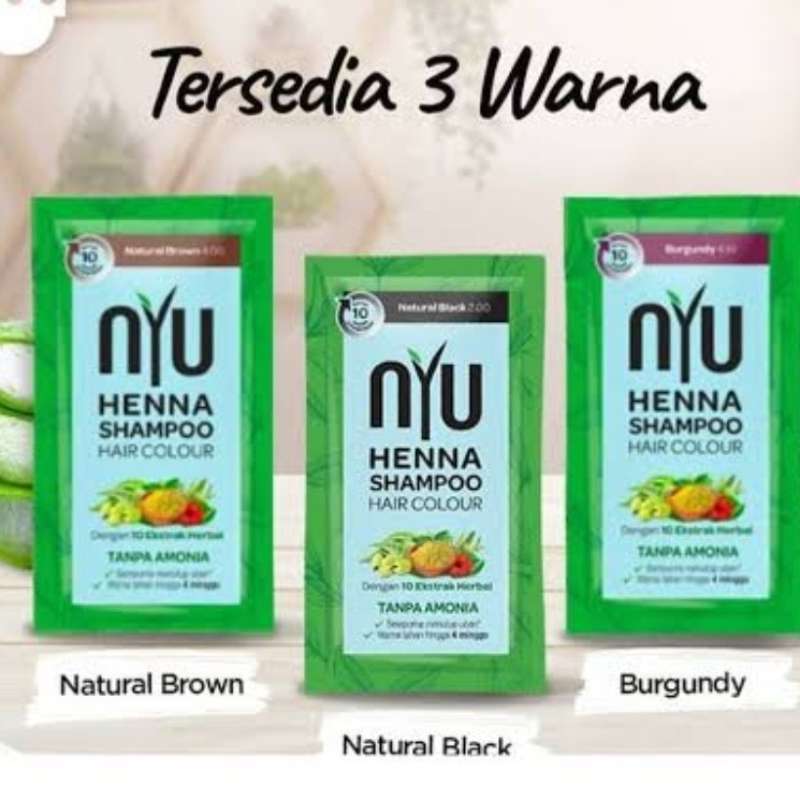 Jual Nyu Henna Shampoo - Sampo Semir Black/brown/burgundy Di Seller Sk ...