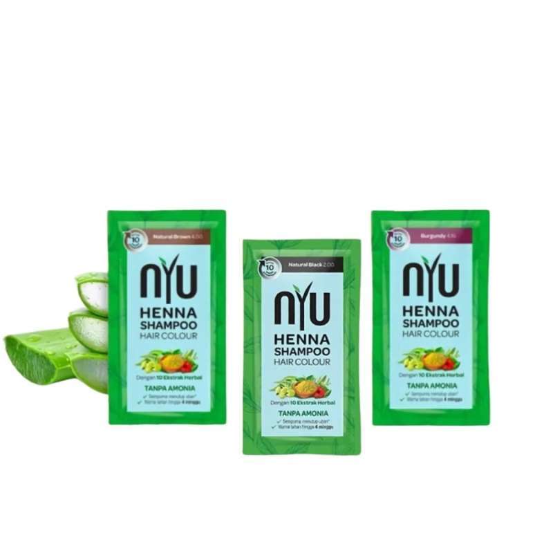 Jual Nyu Henna Shampoo - Sampo Semir Black/brown/burgundy Di Seller Sk ...