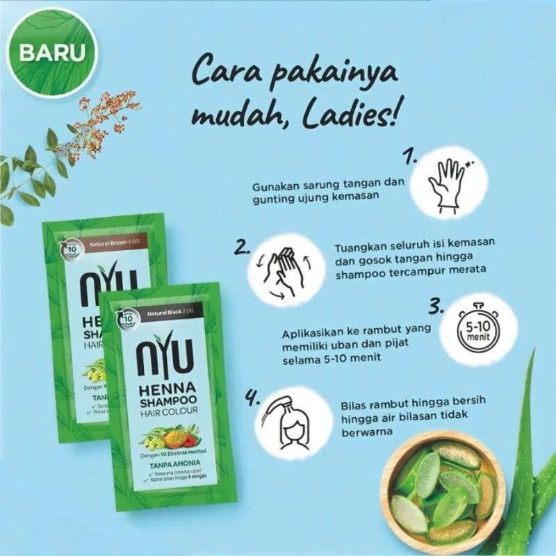 Jual Nyu Henna Shampoo - Sampo Semir Black/brown/burgundy Di Seller Sk ...
