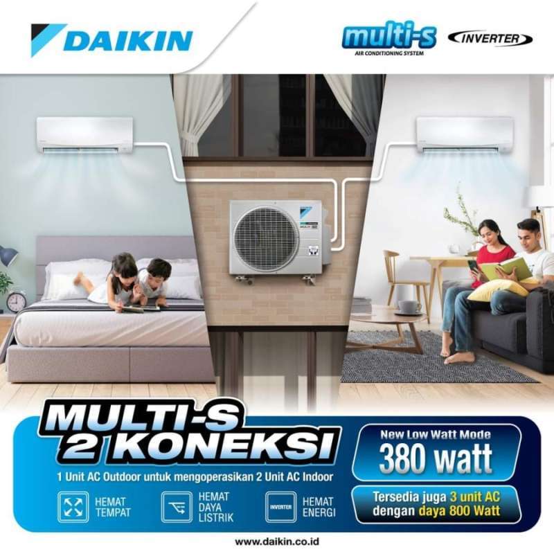 Jual DAIKIN AC AIR CONDITIONER 2MKC30QVM4(15+20) OUTDOOR+INDOOR di ...