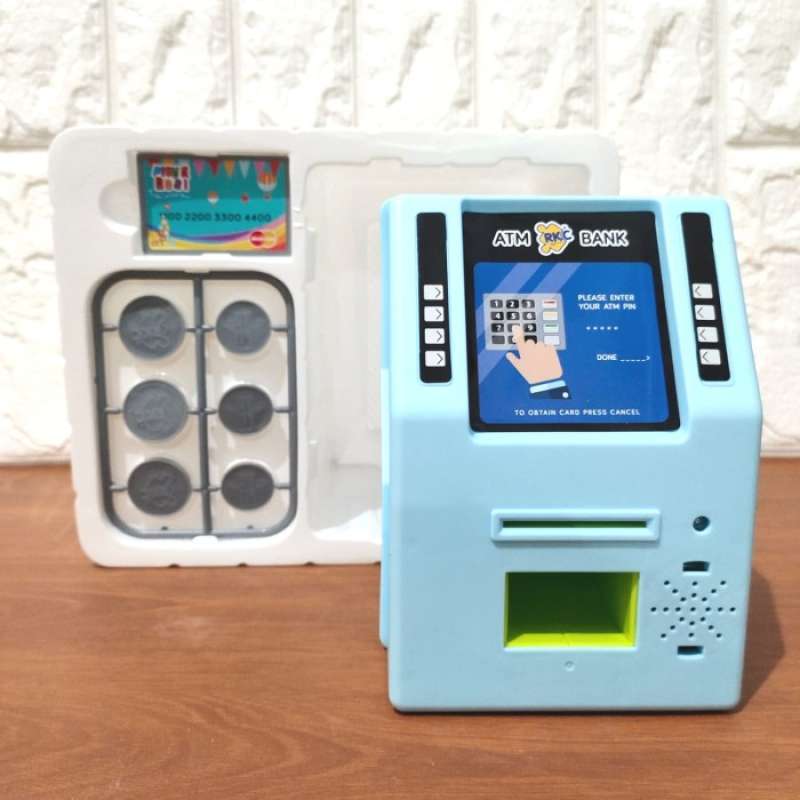 Jual Mainan Edukasi Anak Celengan Atm Bank Mesin Tabungan Koin Dan ...