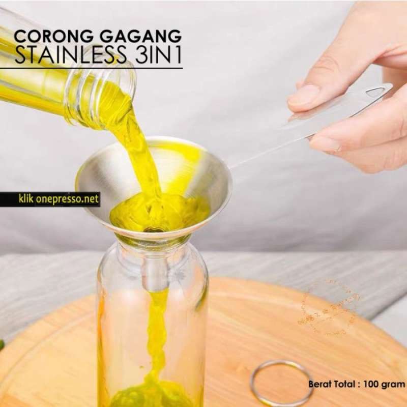 Promo Corong Gagang Stainless Mini SET 3in1 Diskon 5% di Seller ...