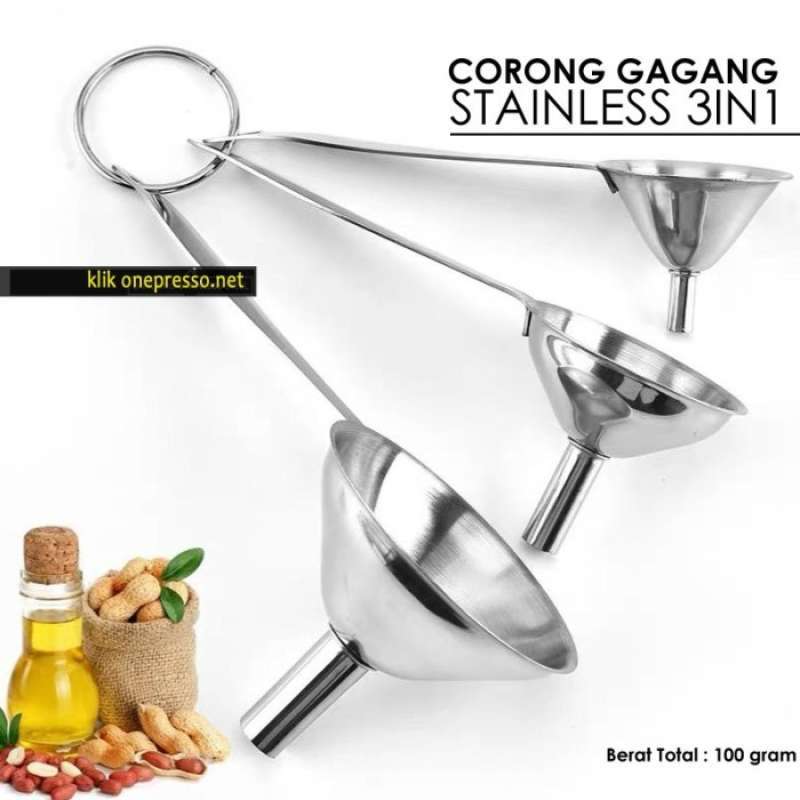 Promo Corong Gagang Stainless Mini SET 3in1 Diskon 5% di Seller ...
