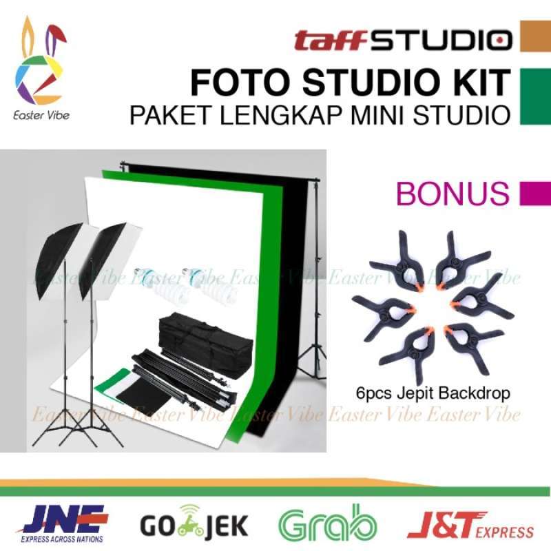 Jual TAFFSTUDIO PAKET FOTO STUDIO KIT / MINI STUDIO LIGHTING VLOG di ...