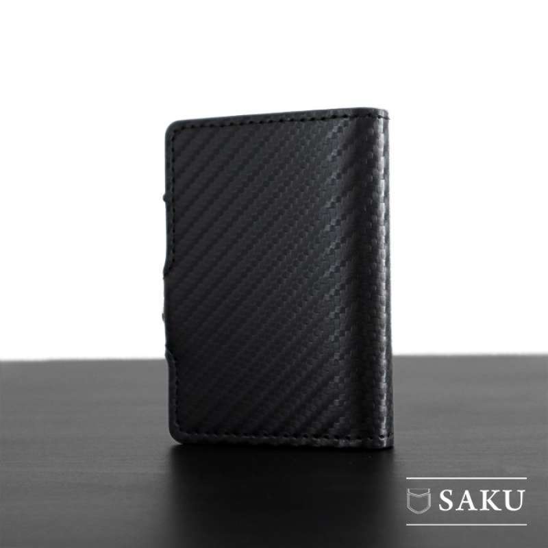 Jual Dompet Pria Carbon Asli SAKU Smart Wallet Card Holder RFID Compact ...