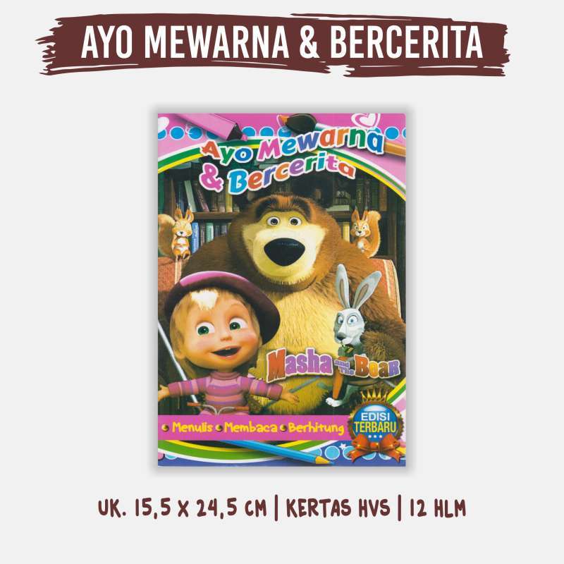 Jual Buku Mewarnai Anak 2 Dan 3 Tahun : Ayo Mewarna Bercerita Karakter ...