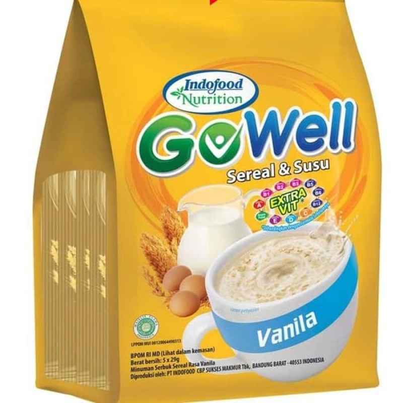 Jual Indofood Go Well Vanilla Cereal [5 Sachet/29 gram] di Seller ...