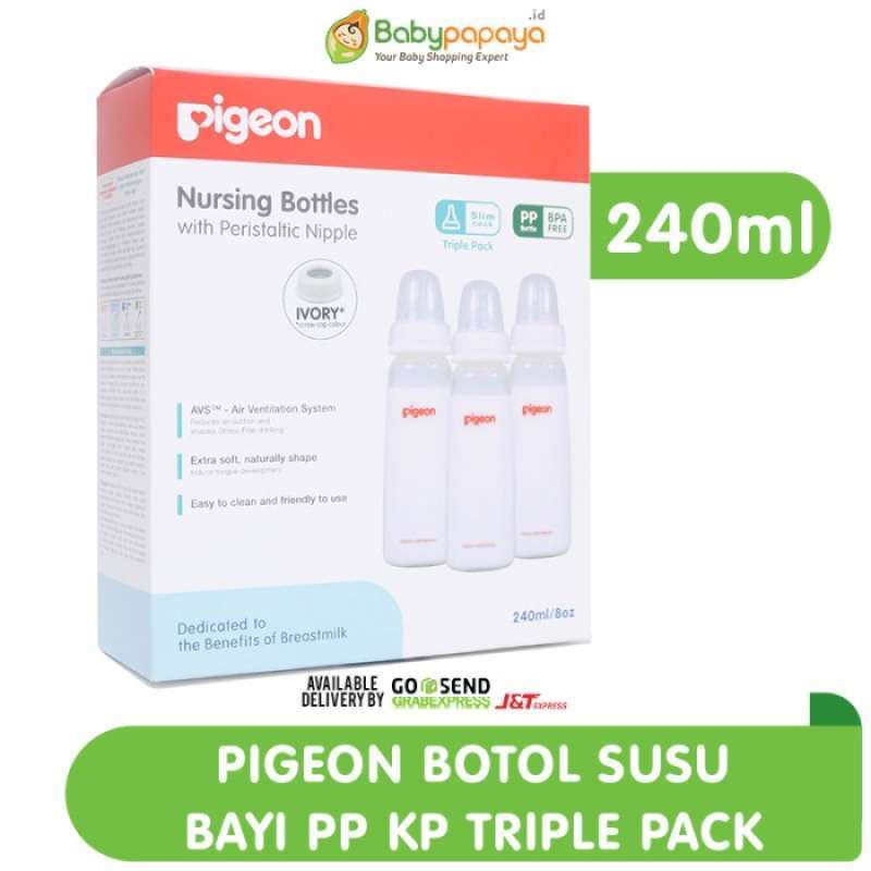 Promo Pigeon Botol Susu Pp Kp 240Ml Isi 3 Pcs - Ivory Diskon 17% di Seller Nizar Store 001 ...