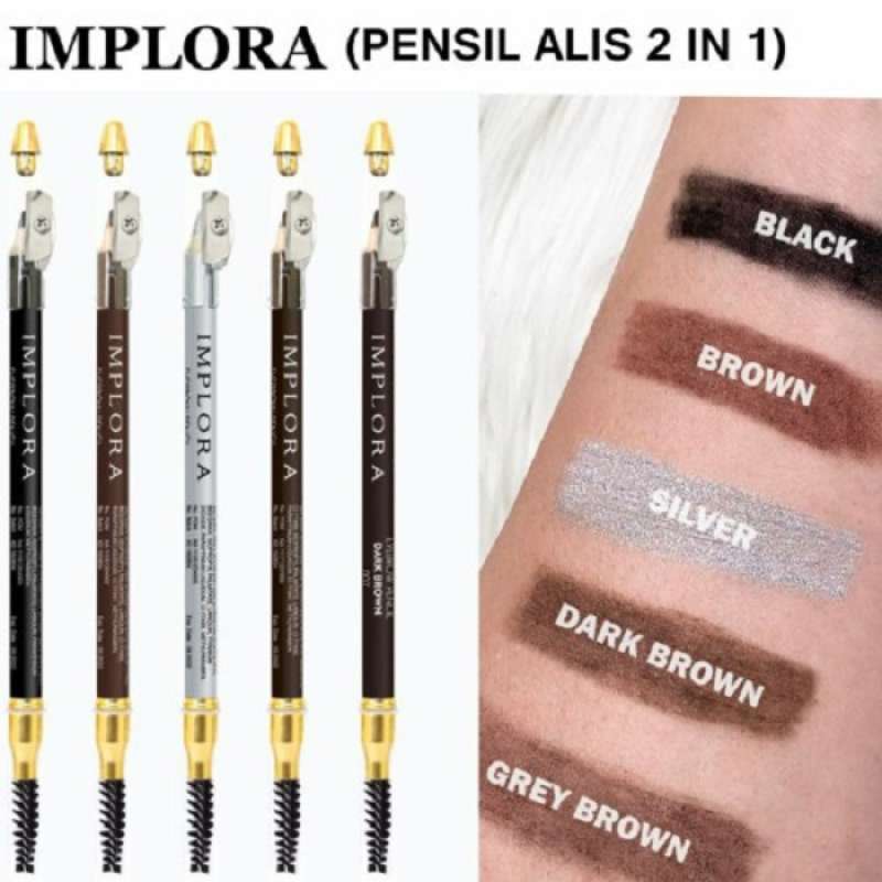 Jual Implora Eye Brow Pencil 2 In 1 ( Pensil + Serutan + Sikat ...