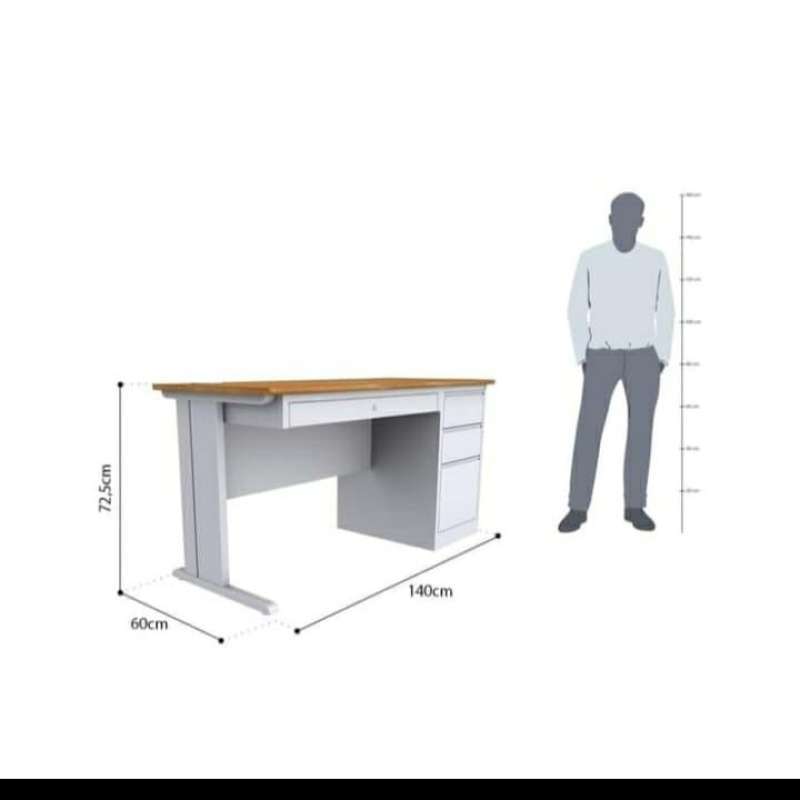 Promo Meja Kantor Meja Kerja Informa Metal Desk 140cm Diskon 30% Di ...