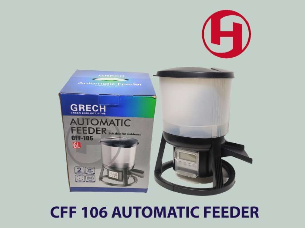Jual Autofeeder Cff 106 Automatic Feeder Grech Pemberi Makan Ikan 6 L ...