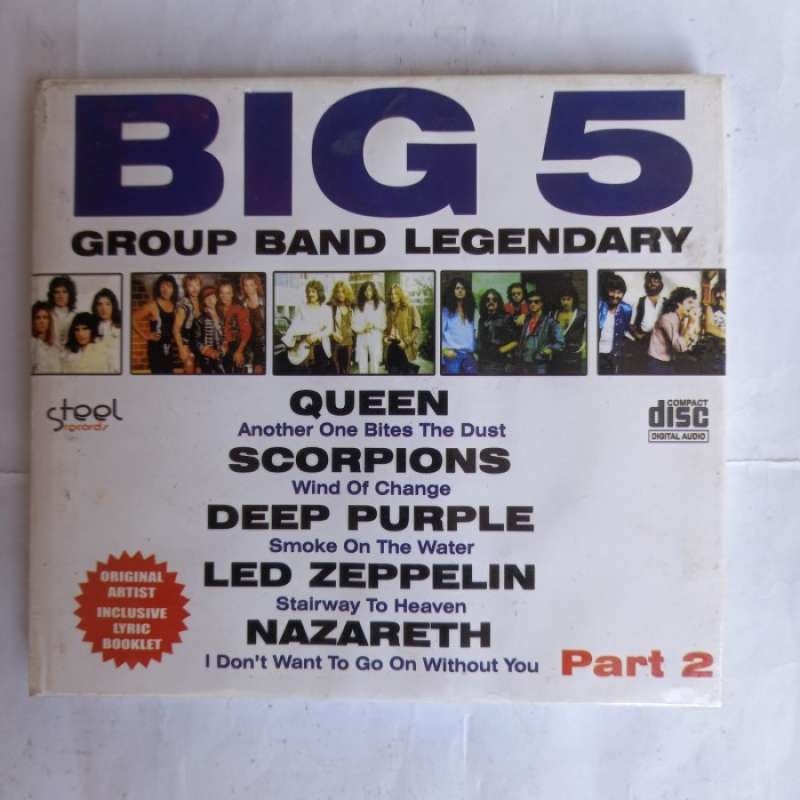 Promo CD Original BIG 5 Group Band Legendary Part 2 . Diskon 52% di ...