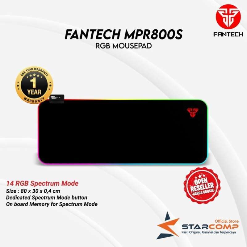Jual Fantech MPR800s FIREFLY Soft Cloth RGB Gaming Mousepad di Seller ...