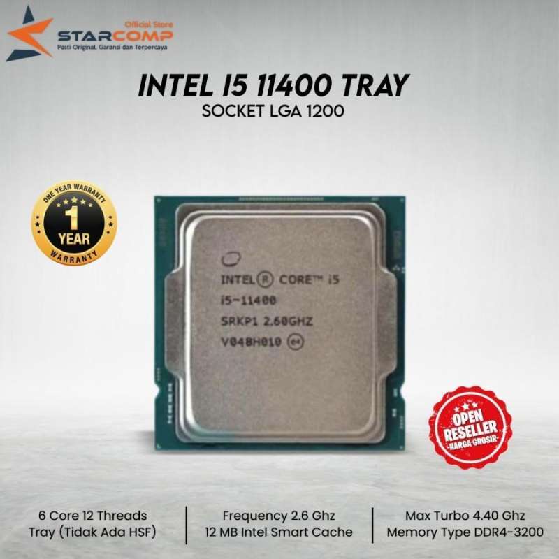 Jual Intel Core i5 11400 Socket LGA 1200 TRAY di Seller Starcomp ...