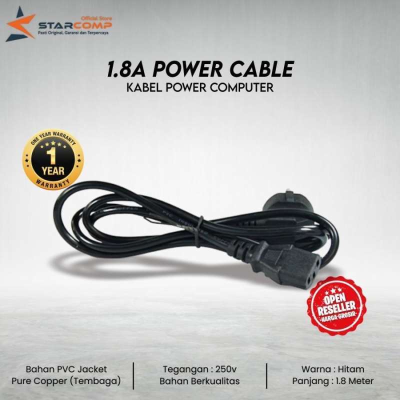 Jual Kabel Power komputer PC 3 lubang power supply di Seller Starcomp ...