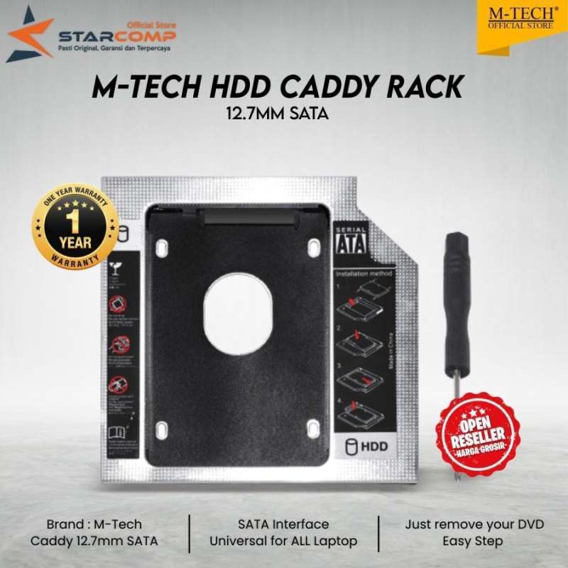 Jual M-tech Hdd Caddy Rack 12.7mm Sata For Laptop Di Seller Starcomp ...