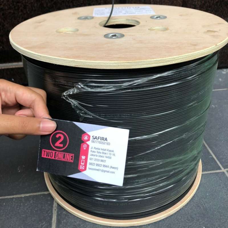 Promo Kabel Drop Wire Optik / DW FO FTTH 2 core /1000MFO/OPTIK/OPTIC ...