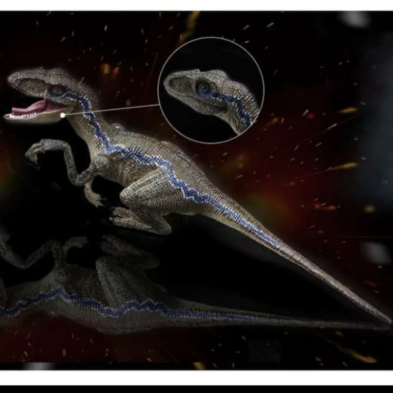 Promo Velociraptor Figure Dinosaurus Jurassic Raptor Blue World Diskon ...