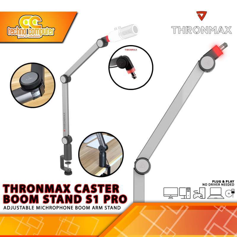 Jual THRONMAX CASTER BOOM STAND S1 PRO USB - Microphone Stand Boom Arm ...